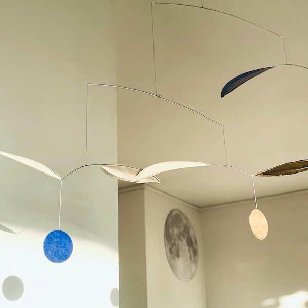 Lightweight Mobile Handmanufactured From Paper and Stainless Steel Wire ...