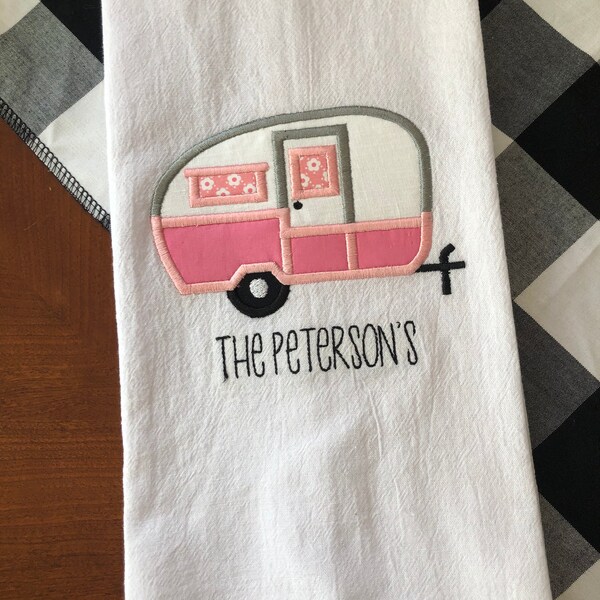 Camper Applique Embroidery Design. Camper Trailer Embroidery Design ...