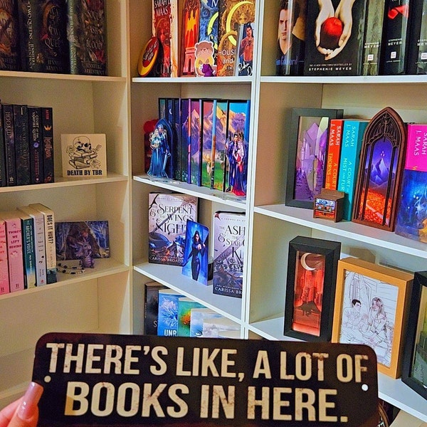 Funny Library Sign - There's Like a Lot of Books in Here - Home Library ...