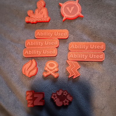 Keyforge Token Set With Box Worlds Collide Ready Keys, Æmber, Damage ...