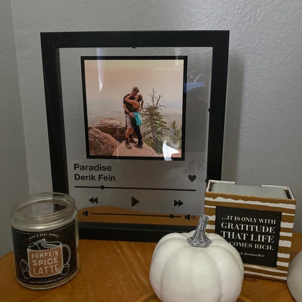 Premium Laser Engraved Custom 8 X 10 Acrylic Music Plaque Picture Frame ...