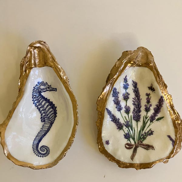 Hummingbird Oyster Trinket Dish, Oyster Jewelry Dish, Oyster Ring Dish ...