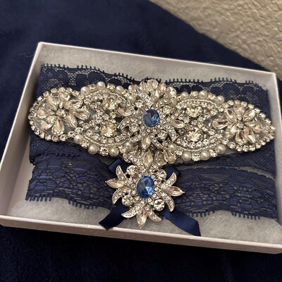 Stars and Moon Wedding Garter Set, Celestial Garters, Garters With ...