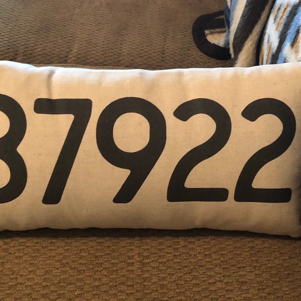 Personalized Zip Code Pillow | Personalized Pillow | Dorm Decor ...