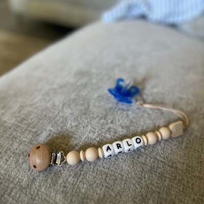 DAISY, RAINBOW Personalised Dummy Clip, Pacifier Clip,silicone Dummy ...