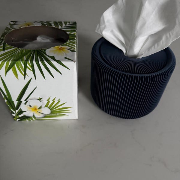 Minimalist Tissue Box Cover | Refillable Compact Tissue Holder Pod ...