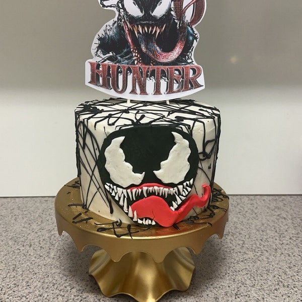 Printable Venom Cake Topper, Venom Birthday Party Cake Topper,venom ...
