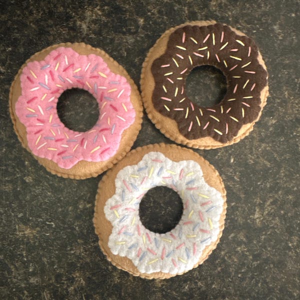 Felt Donut, Felt Food, Pretend Play Bakery, Felt Dessert, Felt Sweets ...