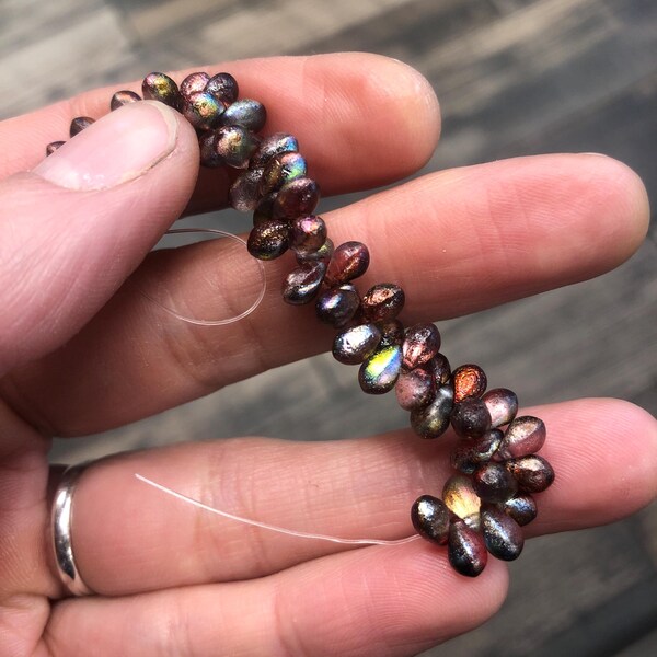 6MM, Gold Ore Etched, Round Faceted, Fire Polished Czech Glass Beads ...