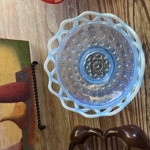 Dusty Blue Egg Shaped Pressed Glass Candy Dish With Dome Lid - Etsy