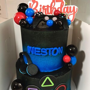 Happy 21st Birthday Gaming Cake Topper SVG Game Controller Cake Topper ...
