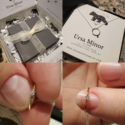 Baby's First Diamond Ring in 18K Gold and Platinum - Etsy