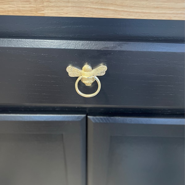Bee Ring Drawer Pulls Drawer Knob | Bee Drawer Handle Solid Brass | Bee Cabinet Knob | Cupboards ...