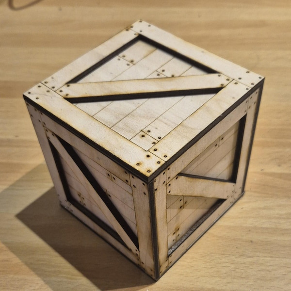 Shipping Crate Laser Cut Digital Files for Laser Cutting Hobby Vector ...