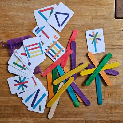 27 Motifs for Wooden Sticks to Add PDF Learn Shapes, Patterns, Colors ...
