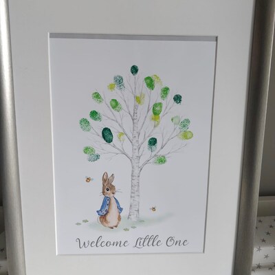Peter Rabbit Fingerprint Guest Book Peter Rabbit Baby Shower ...