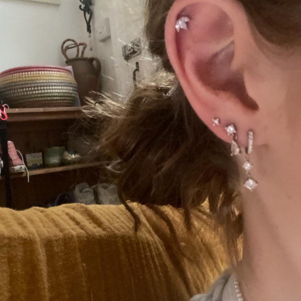 18G Hummingbird Cartilage Hoop Earring • Upper Helix Earring • Lower ...