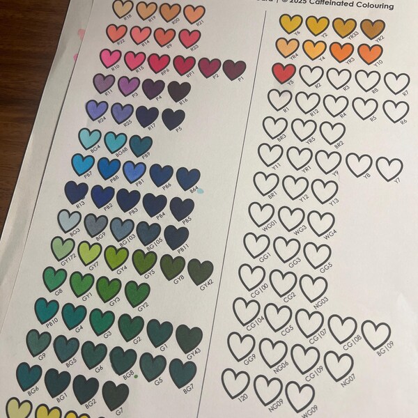 Ohuhu Honolulu Marker Swatch Card: 363 Color Chart (digital Download ...