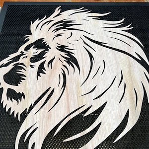Lion Head Portrait, Metal Wall Art Files (SVG, DXF, PNG) - Etsy
