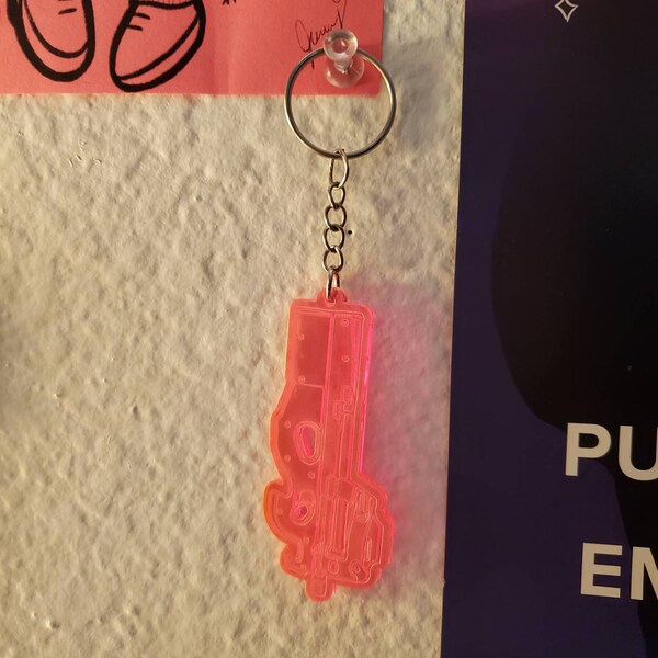 Pink P90 Keychain, Charm, or Necklace FN P90 P-chan Laser-cut Acrylic ...