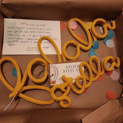 Girl Power Knitted Wire Sign, Inspirational Girl Quote, Bedroom Wall ...