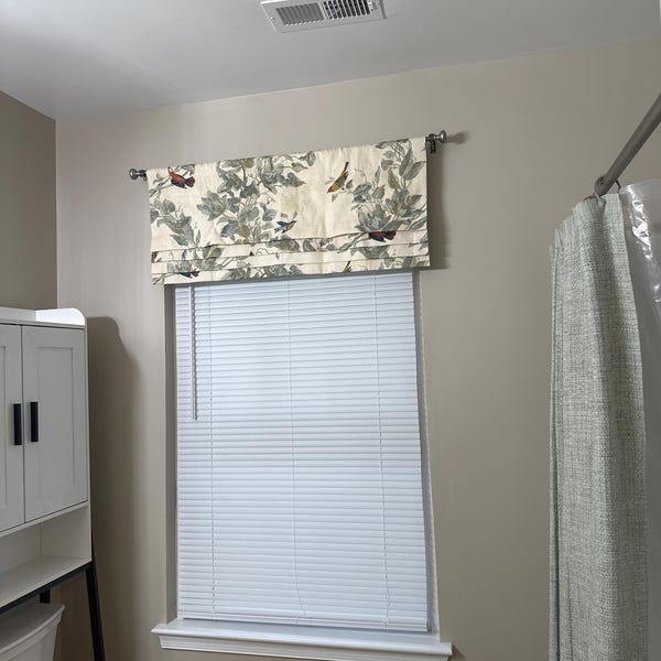 Bottom Pleated Lined Valance (faux Roman Shade Valance): Heritage House ...
