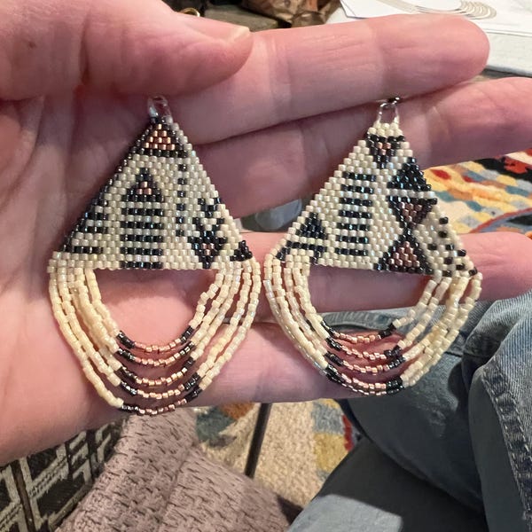 Seed Bead Patterns Beading Patterns Beaded Fringe Earrings PDF Digital ...