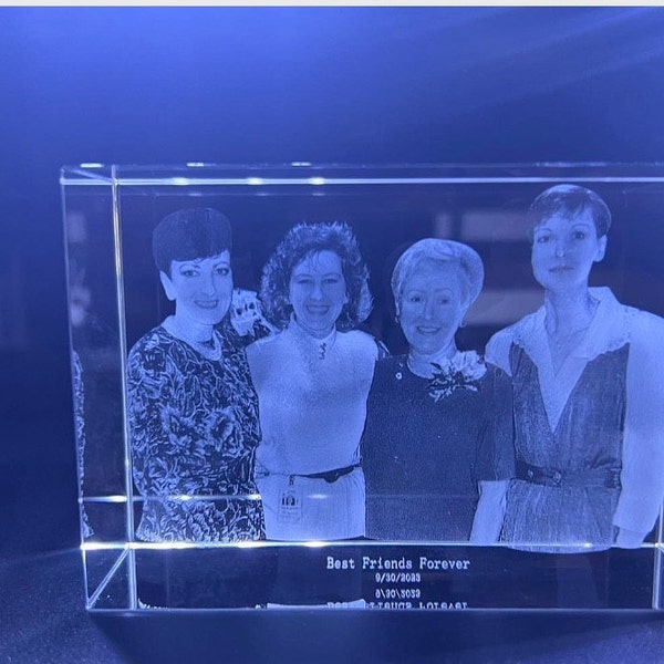 Custom 3D Crystal Photo: Personalized Engraved Picture, USA Made - Etsy
