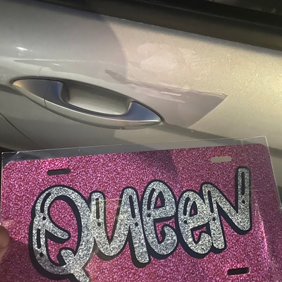 Personalized Pink GLITTER LIKE License Plate - Etsy