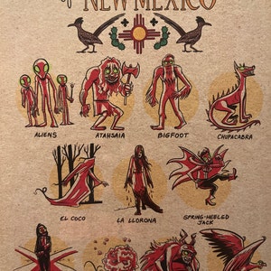 Famous Cryptids of Massachusetts Print - Etsy