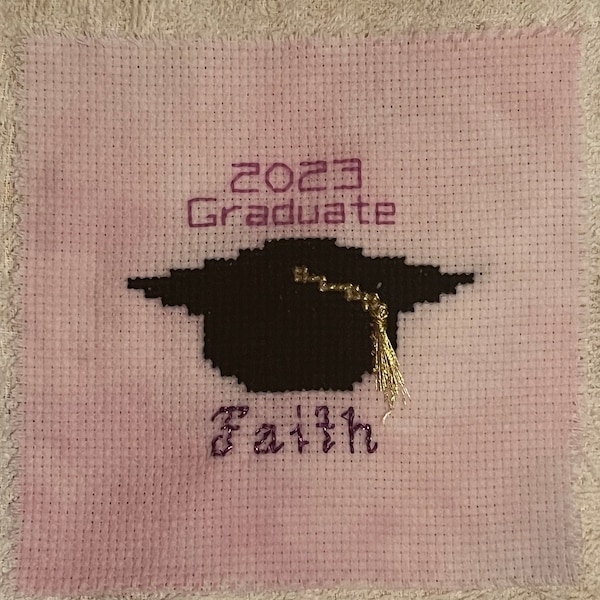 Counted Cross Stitch Graduation Cap Pattern - PDF Download - Etsy