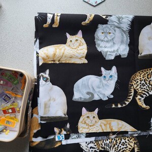 Cat Fabric Cat Breeds Packed Kittens Keith Kimberlin - Etsy