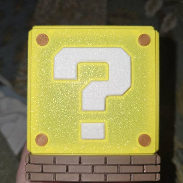 Super Mario Lamp Question Block Light Gaming Light Nerdy Decoration ...