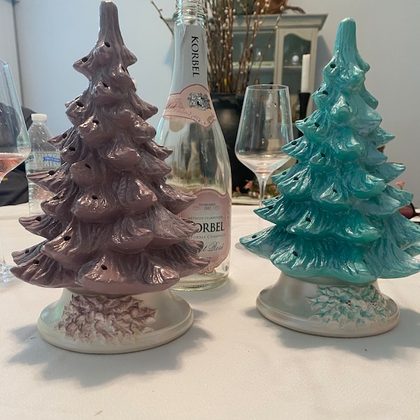 9 Inch Ceramic Christmas Tree Kit: Ready to Paint, With Lights - Etsy