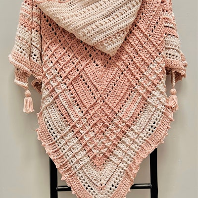 Nova Hooded Triangle Shawl Crochet Pattern PDF Crochet Winter Hooded ...
