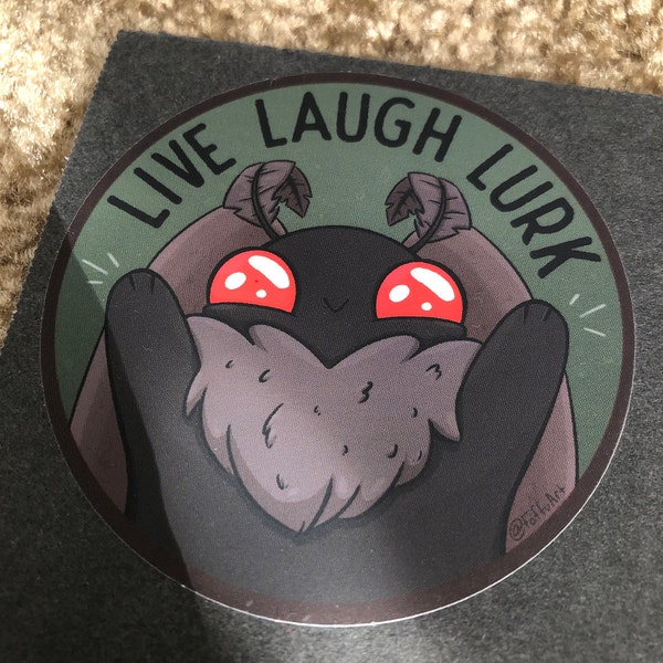 Mothman Sticker || Live Laugh Lurk - Boba Mothman Series || Cute Baby ...