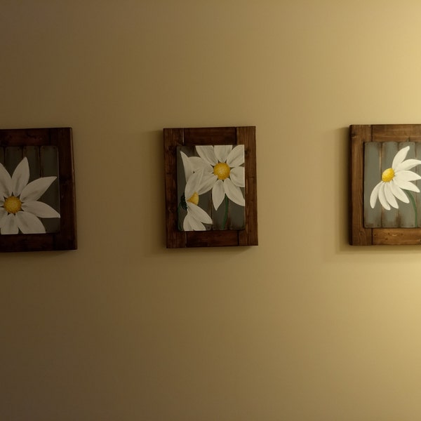 Daisy Art, Farmhouse Decor Rustic Country, Daisy Artwork, Farmhouse ...
