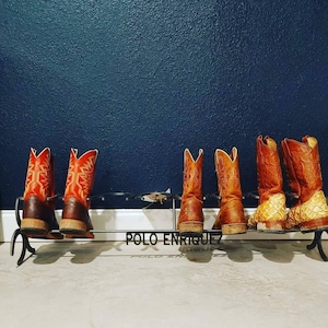 Rustic Custom Horseshoe Boot Rack 1, 2, 3, or 4 Pairs Handmade the ...