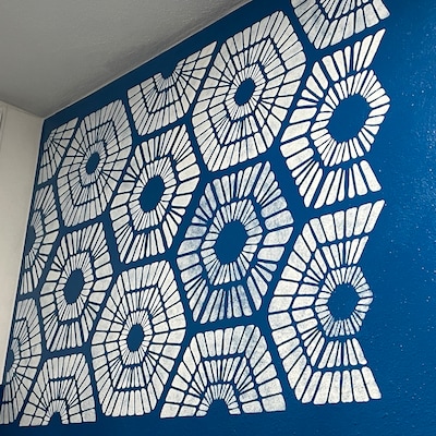 Scandinavian Geometric Pattern Wall Stencil Transform Your Decor ...