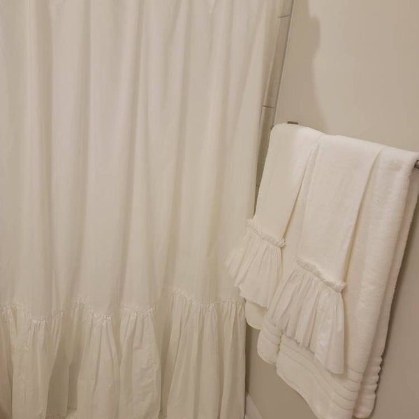 Ruffled Tea Towel | Flour Sack Towels | Cotton Ruffles | Tea Towel ...