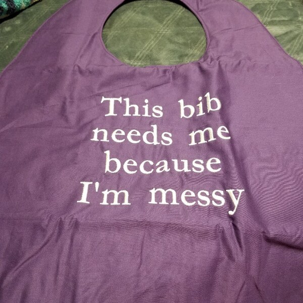 Adult Bib Personalized Adult Bib Monogrammed Bib Personalized Special Needs Bib Monogrammed