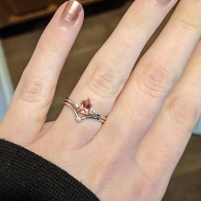 14K Gold swoop Ring Diamond Ring Diamond Chevron - Etsy