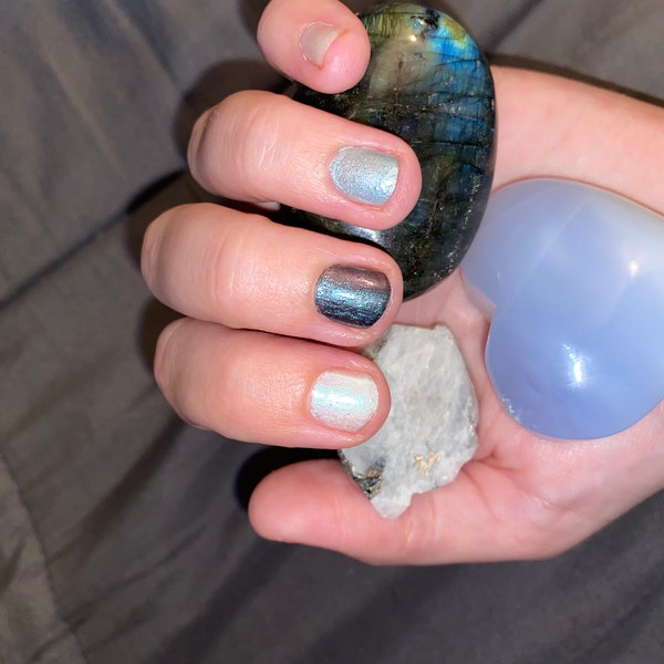 Labradorite - Crystal Infused Nail Polish - Self Discovery - Etsy