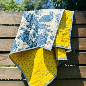 French Blue and White Striped Lisa Border Fabric 60 - Etsy