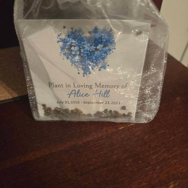 Forget Me Not Memorial Seed Cards, Celebration of Life, in Loving ...
