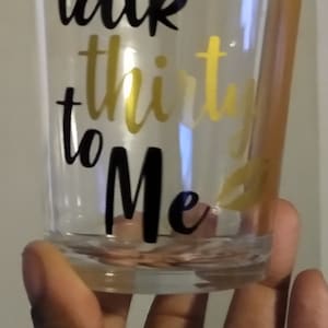 Hello 30 Glitter Wine Glass Birthday Wine Glass 30th Birthday Dirty ...