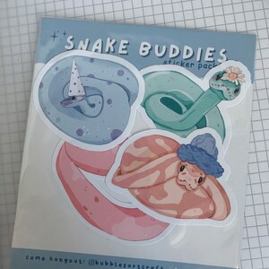Snake Stickers Snake Buddies Snake With Hats Sticker Pack Laptop Vinyl ...