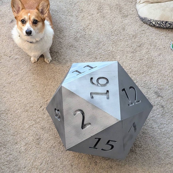 The LARGEST D20 on Etsy! HUGE 20-sided Die, Amazing Functional Dice ...