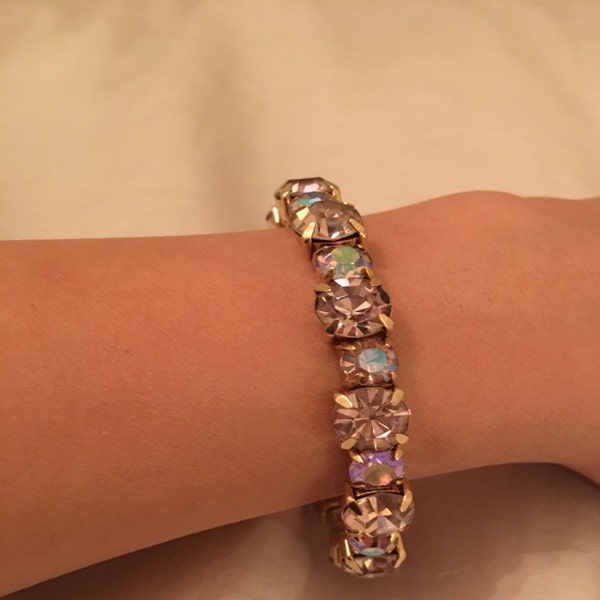 Vintage Ruby Red and Ruby Aurora Borealis Rhinestone Wreath Brooch - Etsy