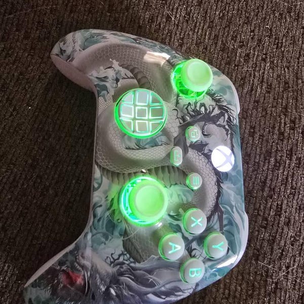 Zelda TOTK - RGB Led - Glow in the Dark - Custom Pro Controller for the ...